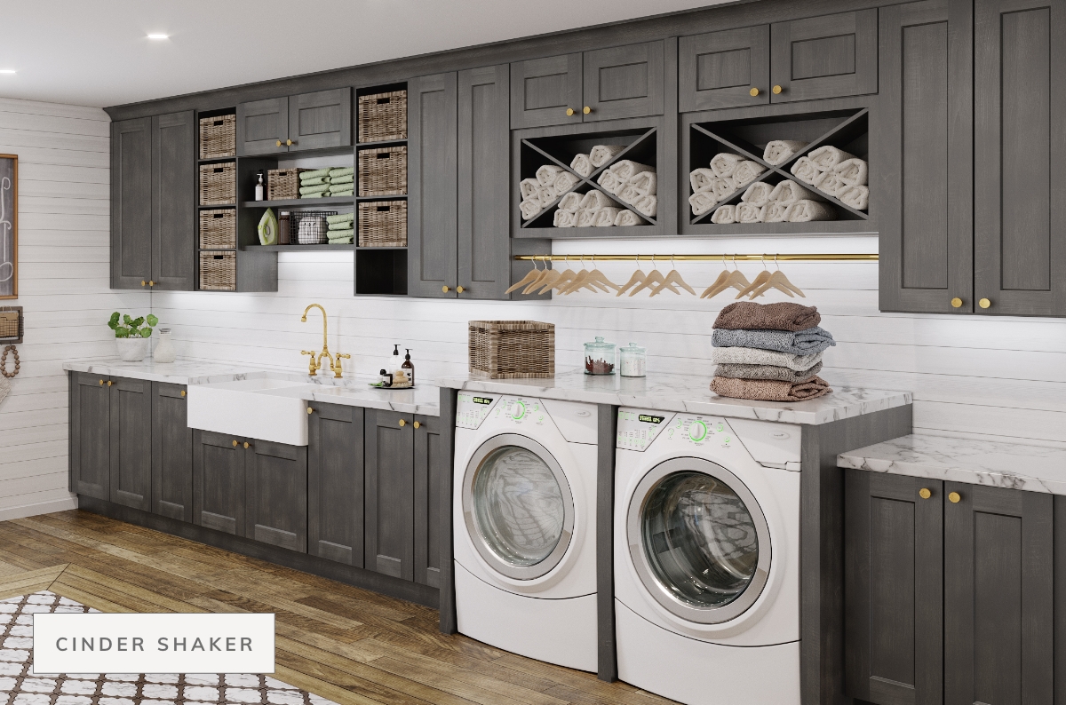 RTA-6-Laundry-Room-Cabinet-Ideas-cinder-shaker - RTA Cabinet Blog