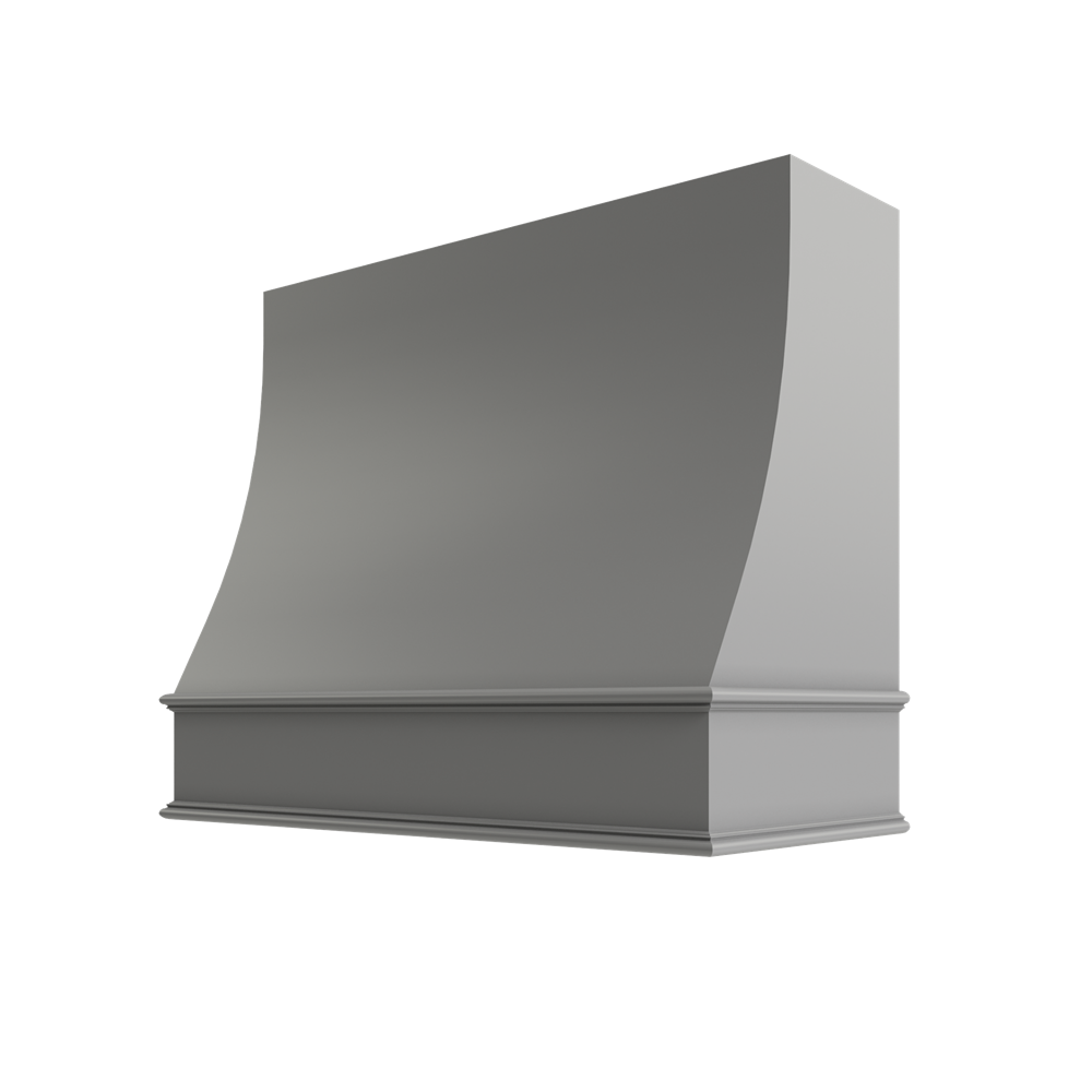 Essential Gray Sloped Hood Classic Trim - 36" W x 30" H | RTA Cabinet Store