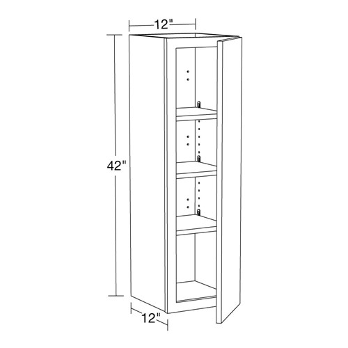 Strata Gray Flat Panel Wall 12" x 42" | RTA Cabinet Store