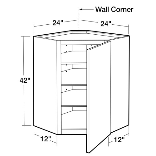 Preston Charcoal Shaker Wall Angle 24" x 42" | RTA Cabinet Store