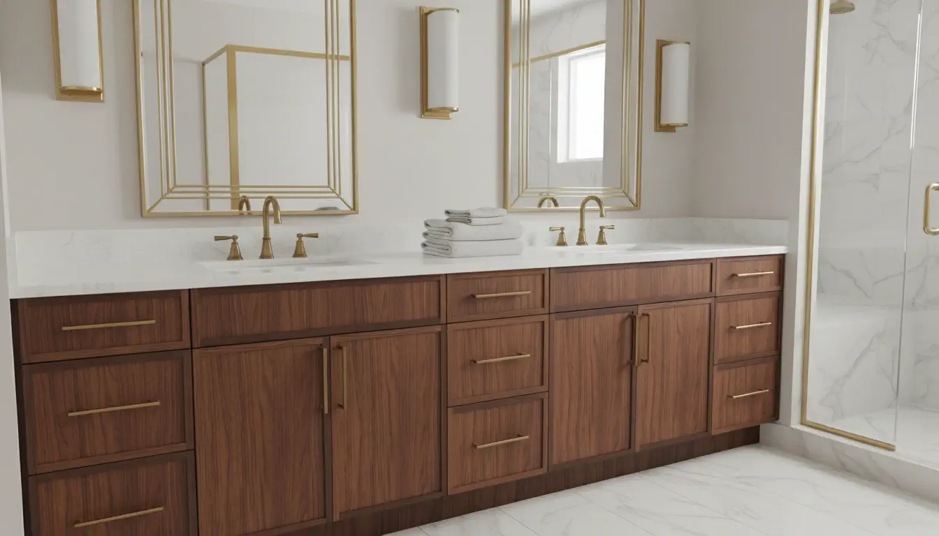 Slim Walnut Shaker Bathroom Vanities | RTA Cabinet Store
